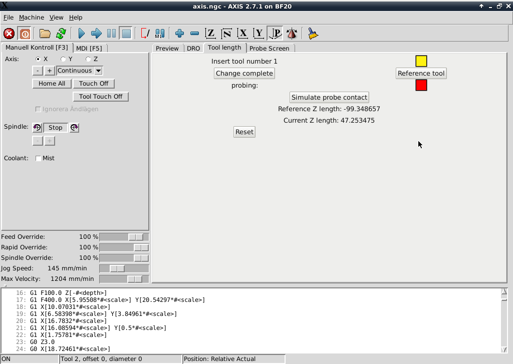 Probing and automatic tool length measurements - LinuxCNC