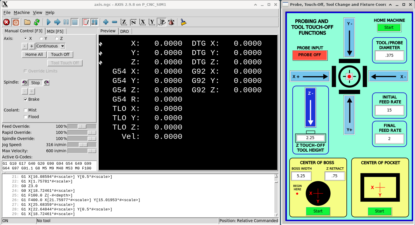 Python Probe Screen - LinuxCNC